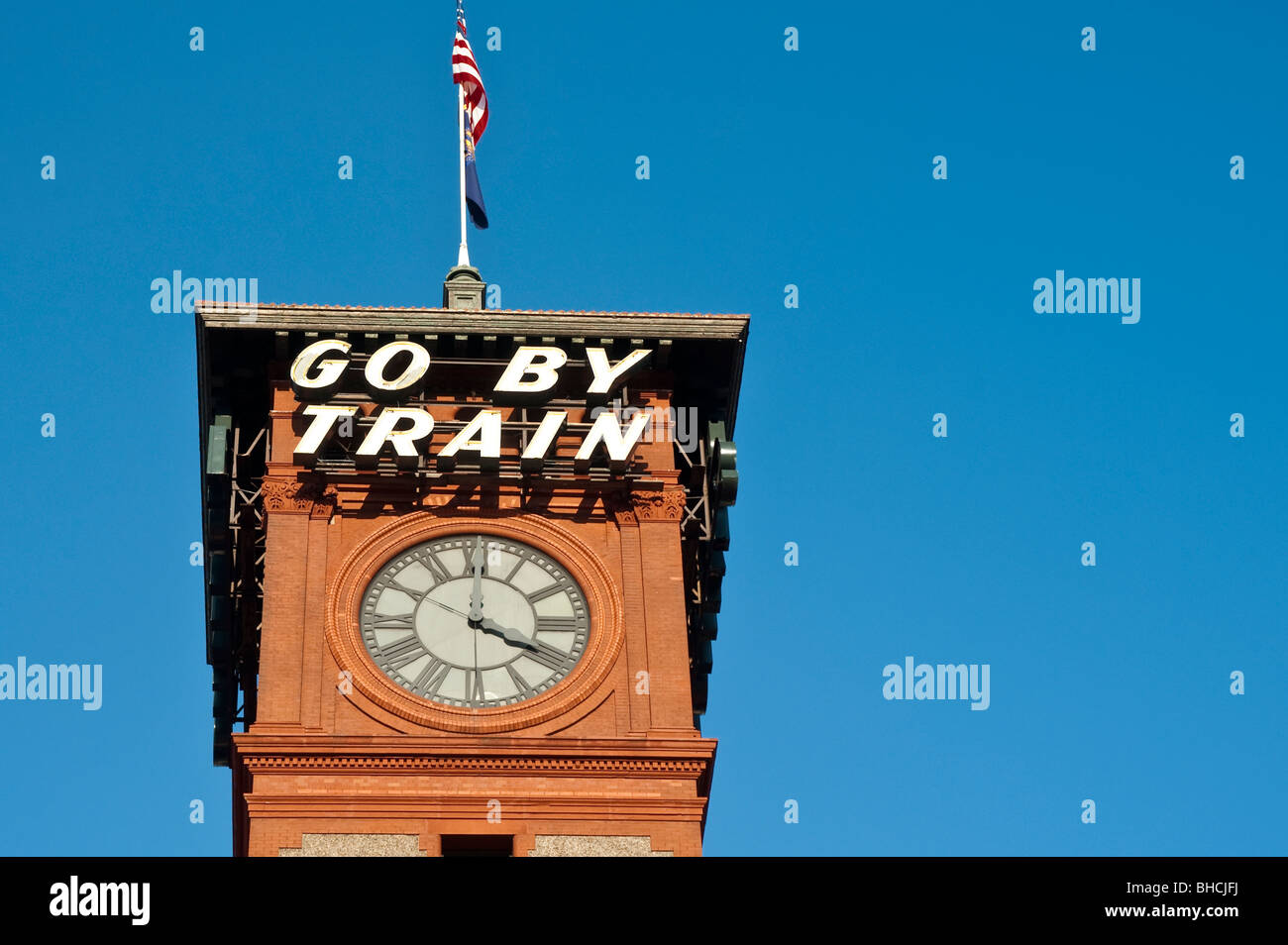 Tower, Union Station, train station, Portland Oregon Stock Photo - Alamy