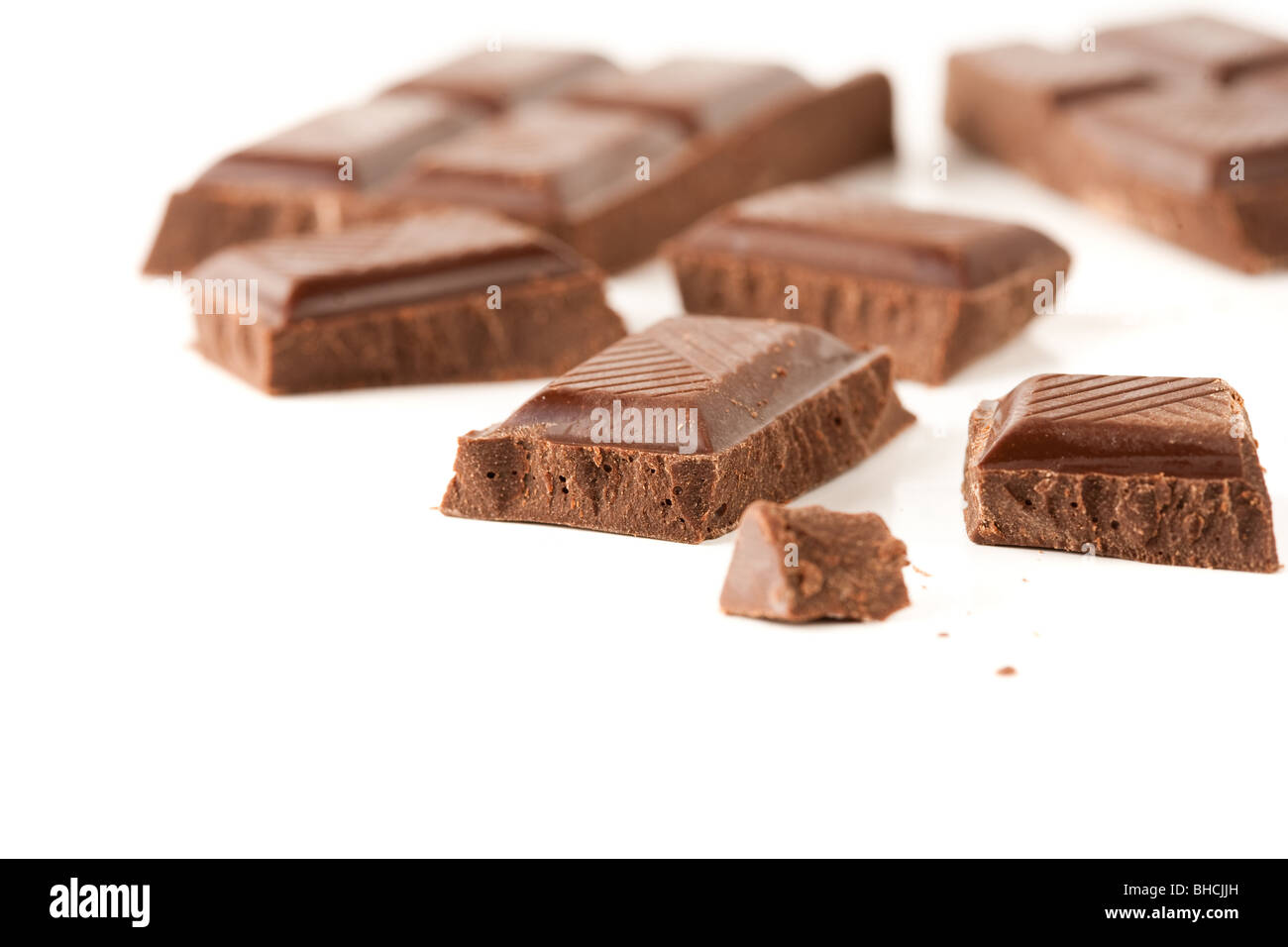 Chocolate dessert cookies pieces Cut Out Stock Images & Pictures - Alamy