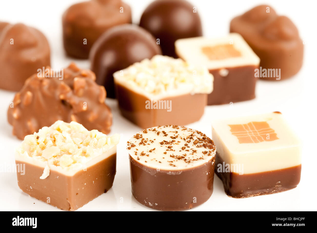 Studio close up of candy isolated on white background Stock Photo - Alamy