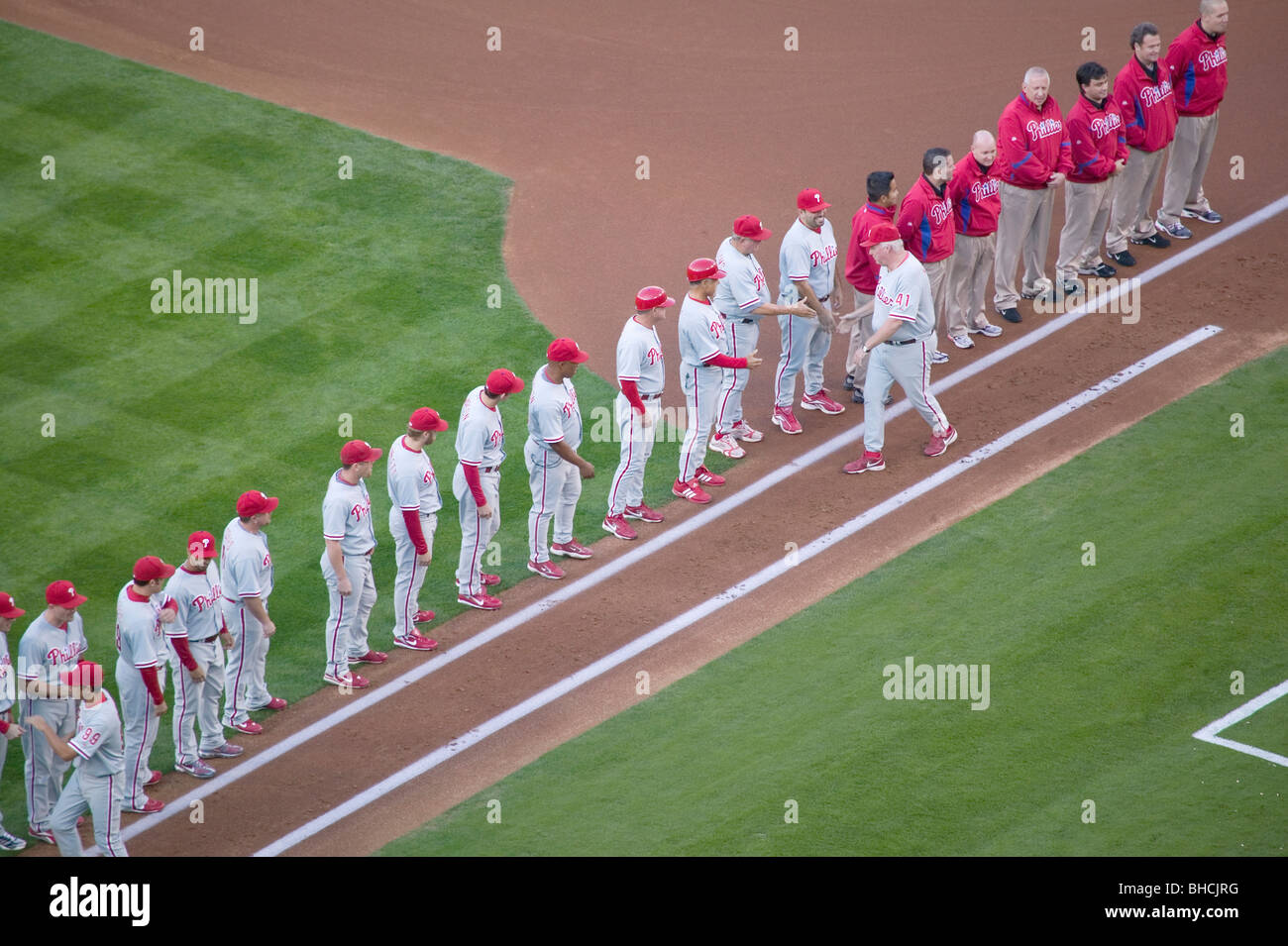 Opening ceremony of National League Championship Series (NLCS) during ...