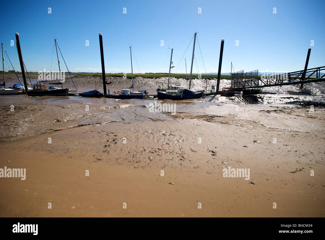 Burnham-on-Sea Somerset UK River Estuary Marina Stock Photo - Alamy