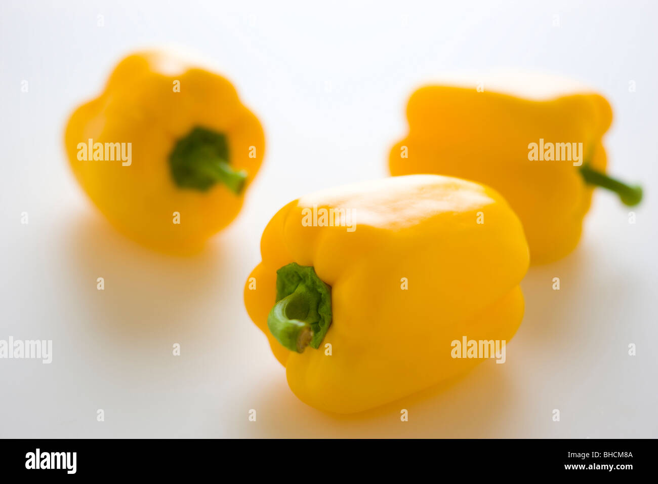 Yellow bell peppers Stock Photo - Alamy