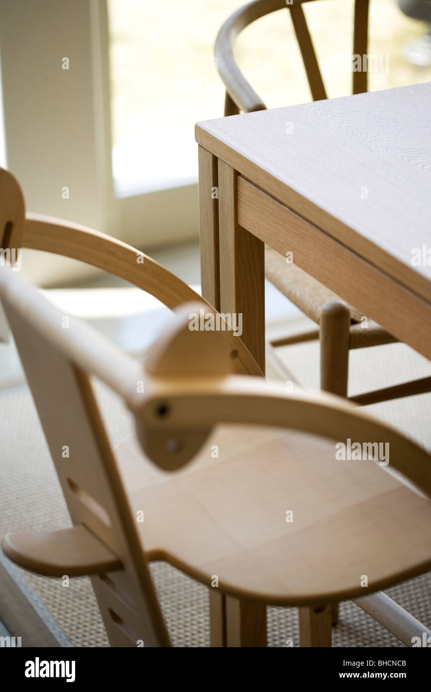 Chair and dining table Stock Photo - Alamy