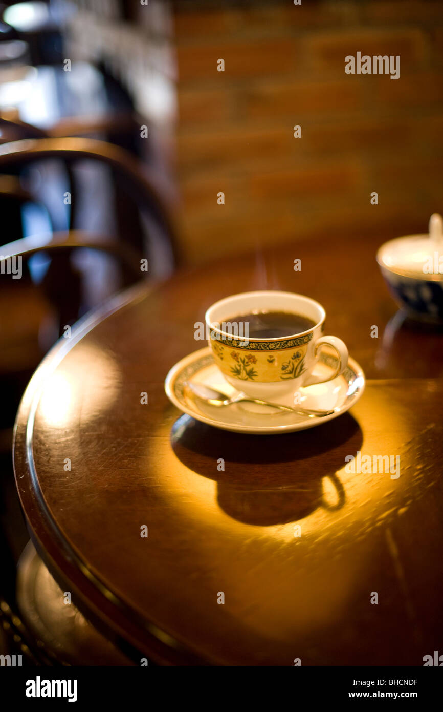 Coffee on table Stock Photo - Alamy