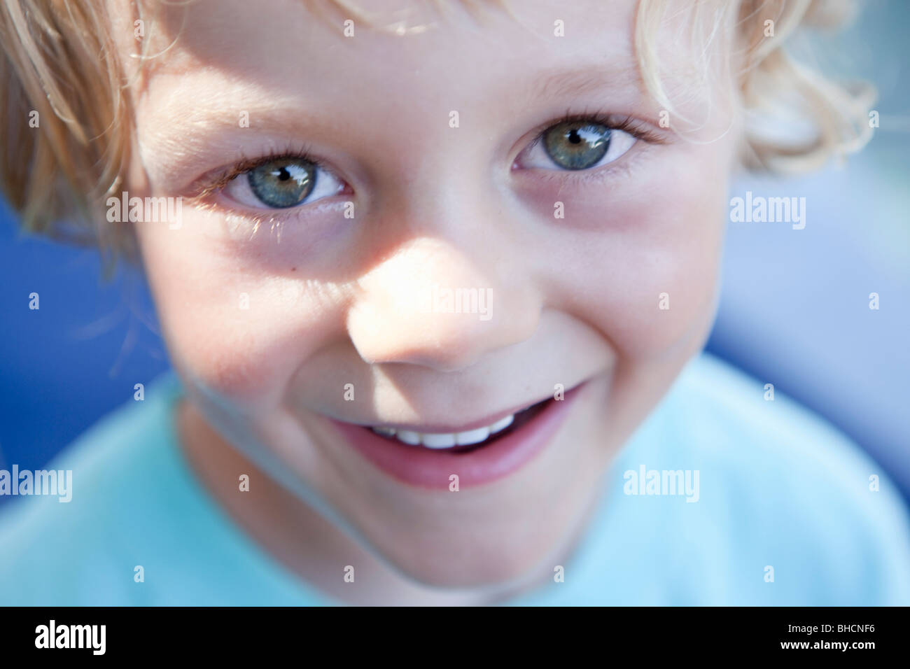 Portrait of boy smiling Stock Photo - Alamy