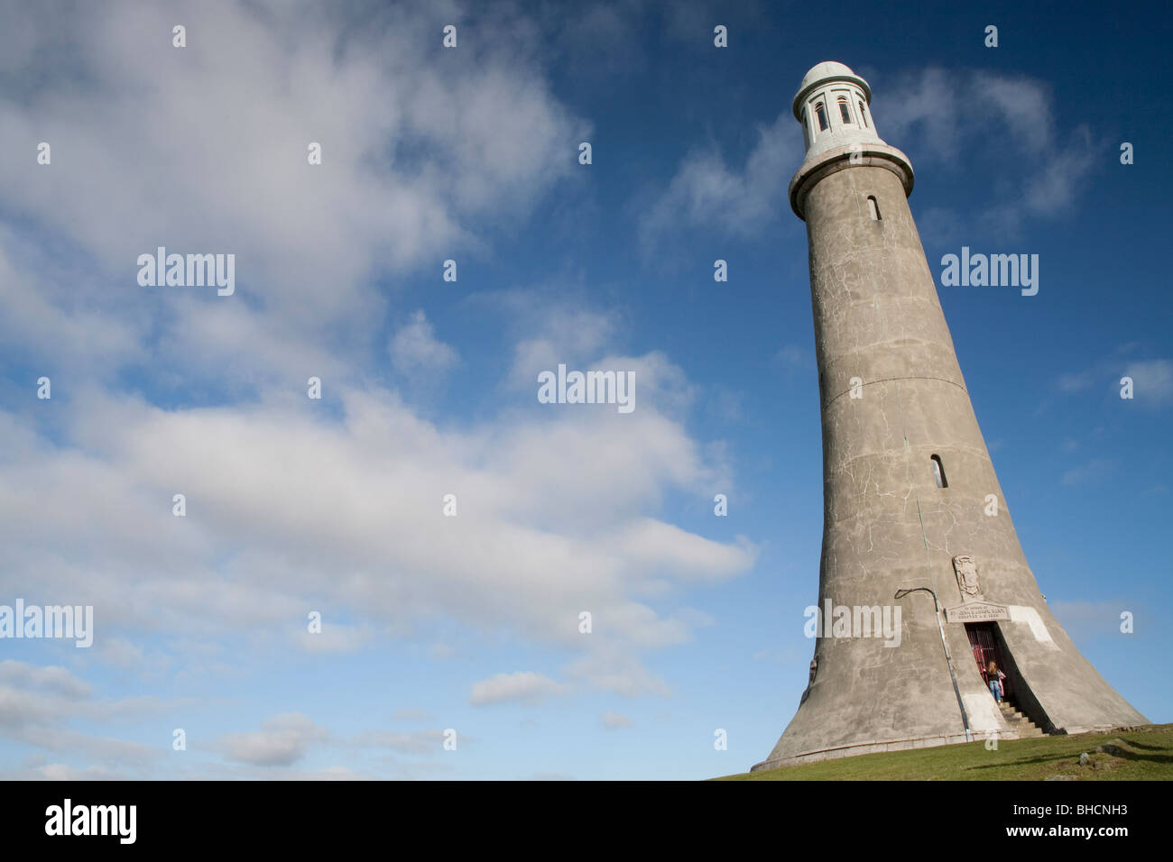 Overlooking the town of Ulverston, England is the dramatic limestone ...