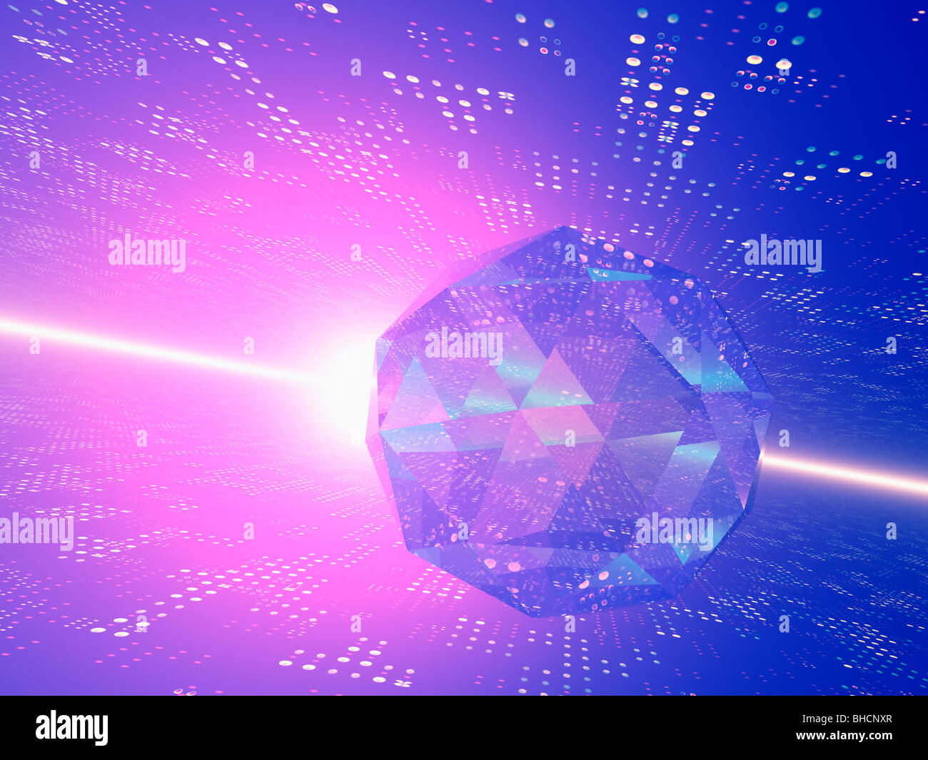 Light beam and polygon computer graphic Stock Photo - Alamy