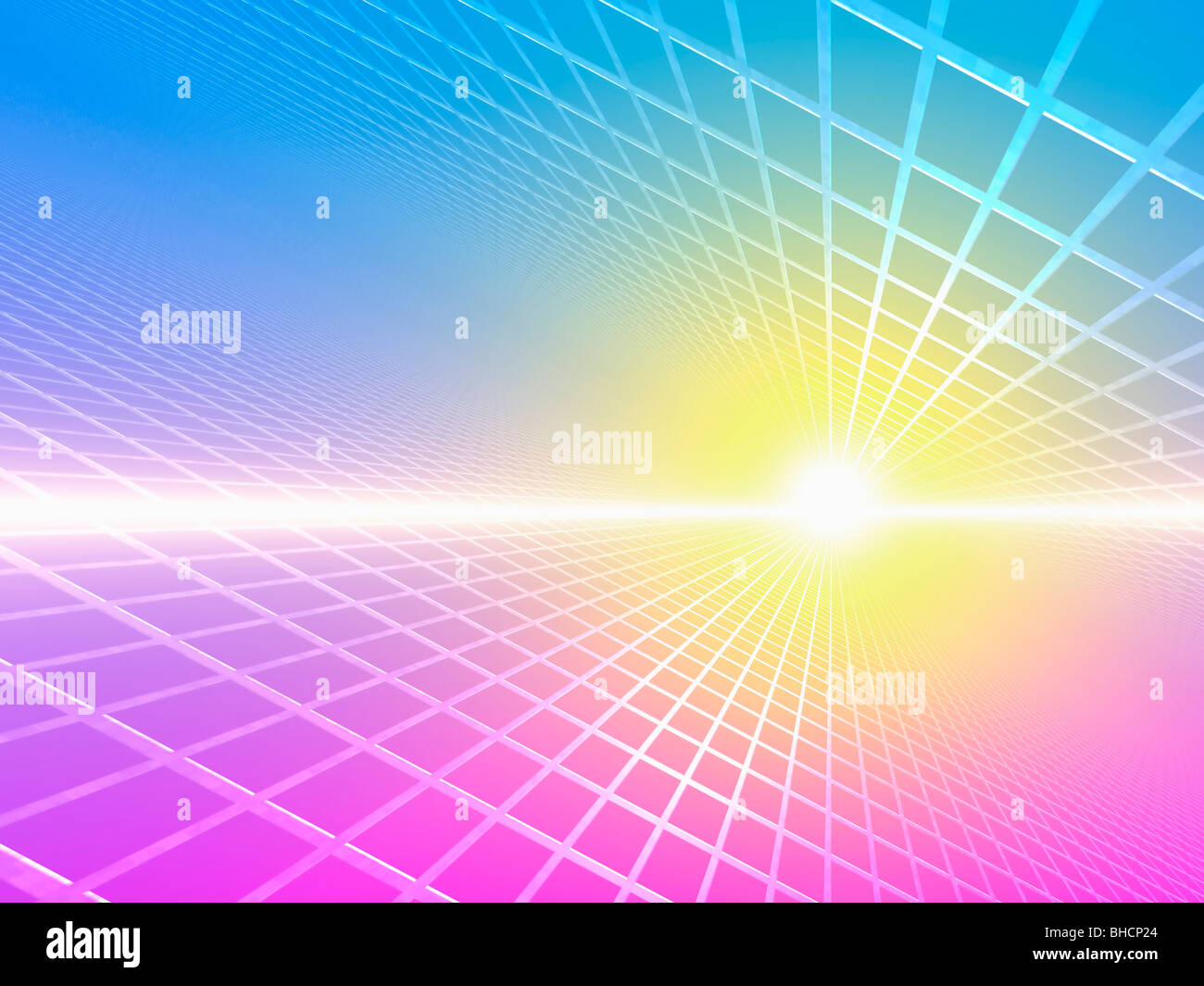Light beam on grid background computer graphic Stock Photo - Alamy