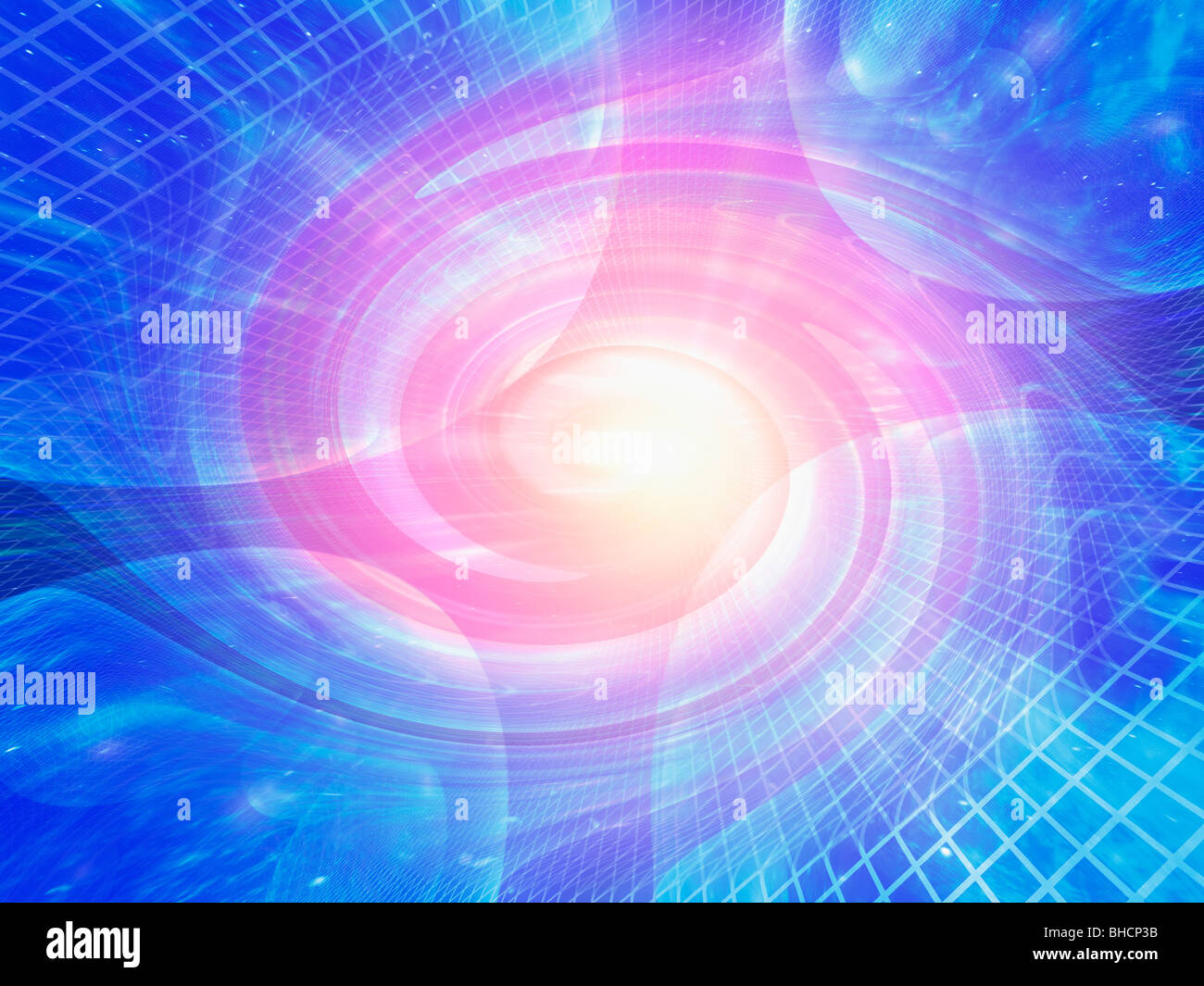 Vortex on spheres and grid background computer graphic Stock Photo - Alamy