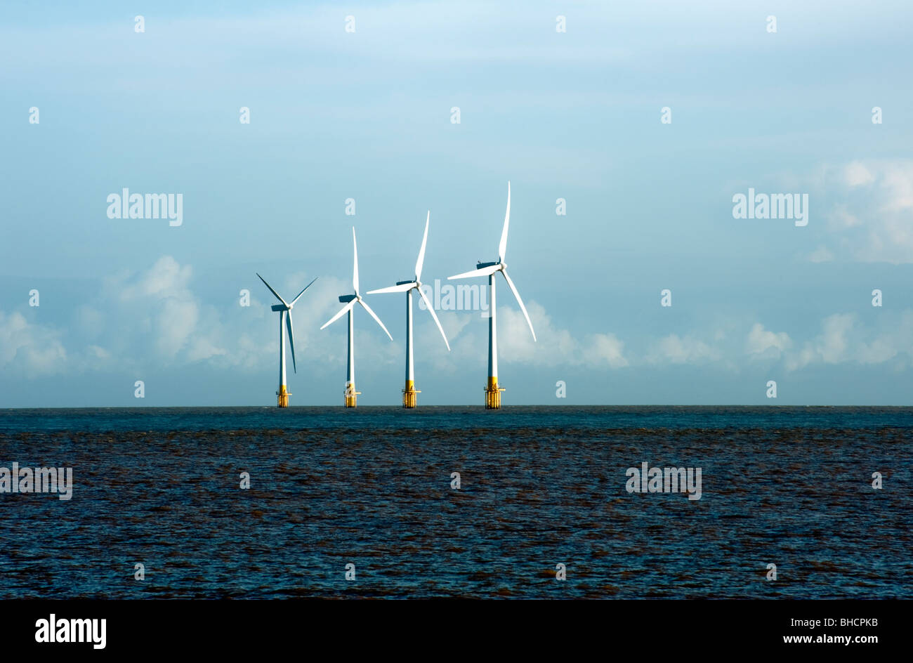 Offshore wind farm North sea,Norfolk coast,East Anglia,UK Stock Photo ...
