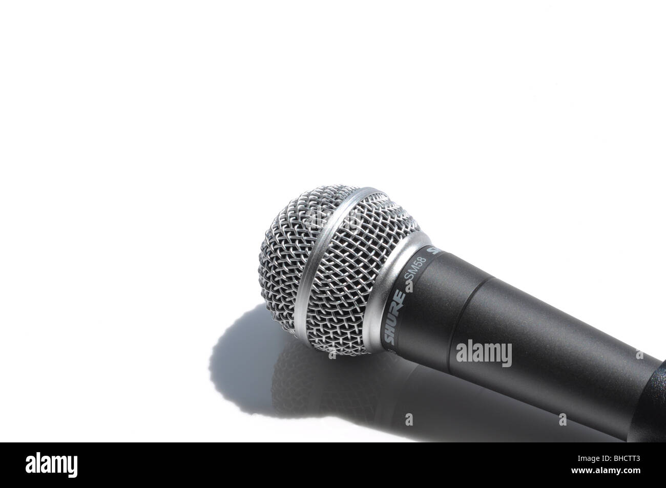 Microphone on a white background Stock Photo - Alamy