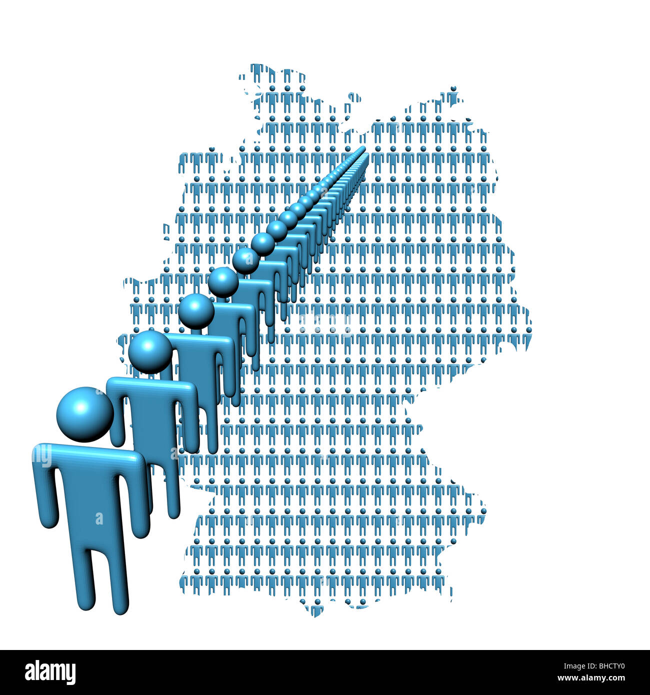 Germany population map country hi-res stock photography and images - Alamy