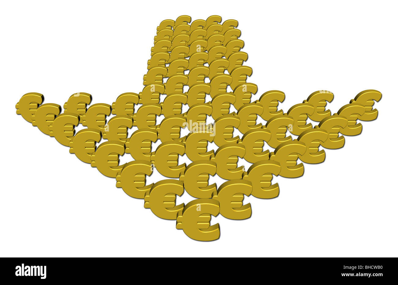 Euro symbols arrow illustration Stock Photo - Alamy