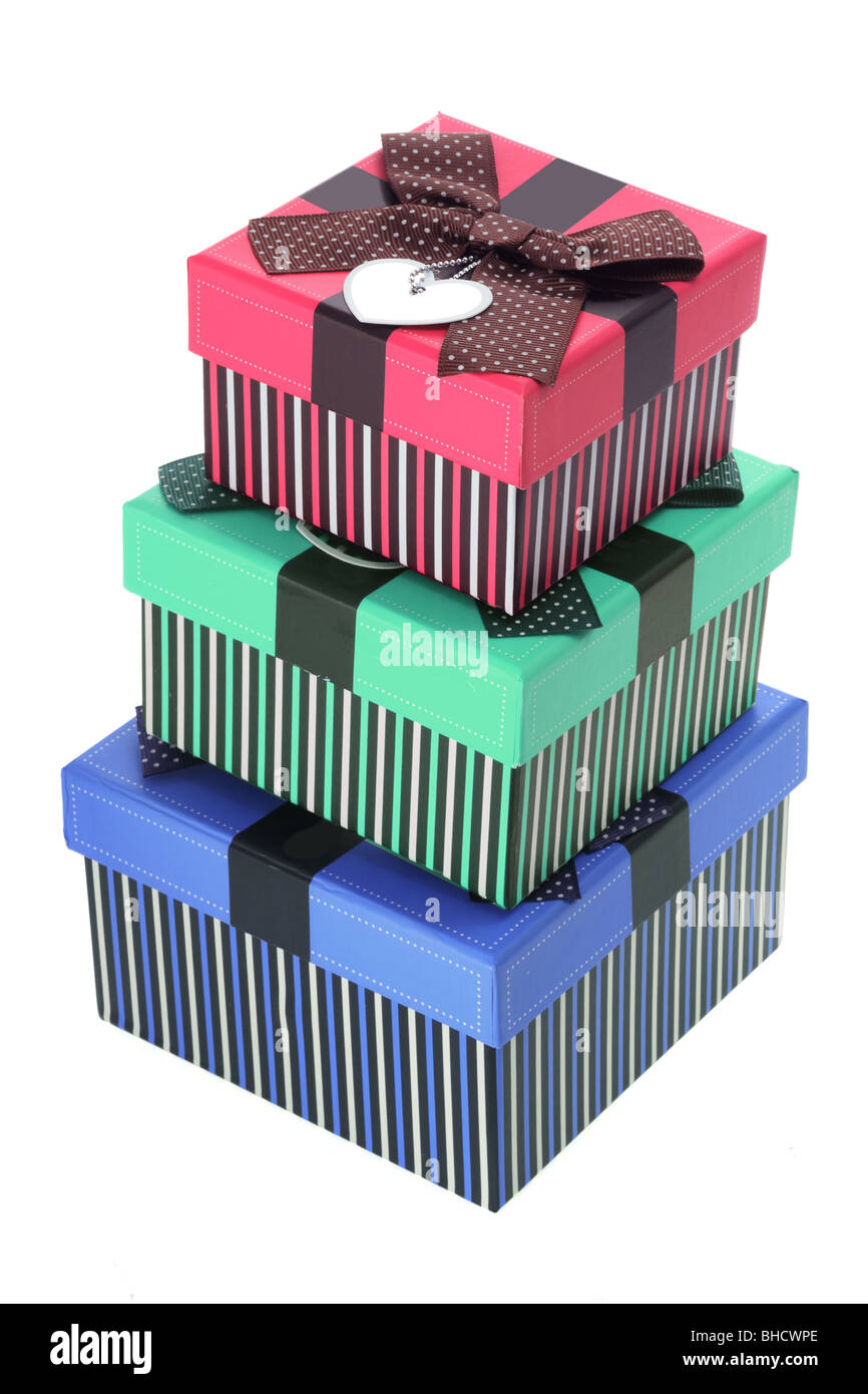 Stack of Gift Parcels Stock Photo - Alamy