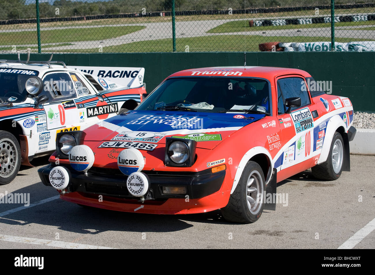 Red Triumph TR8 ex works sports car Stock Photo - Alamy