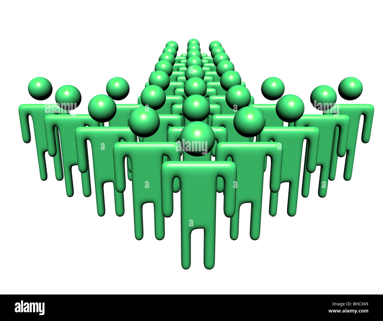 group of abstract people in shape of arrow illustration Stock Photo - Alamy