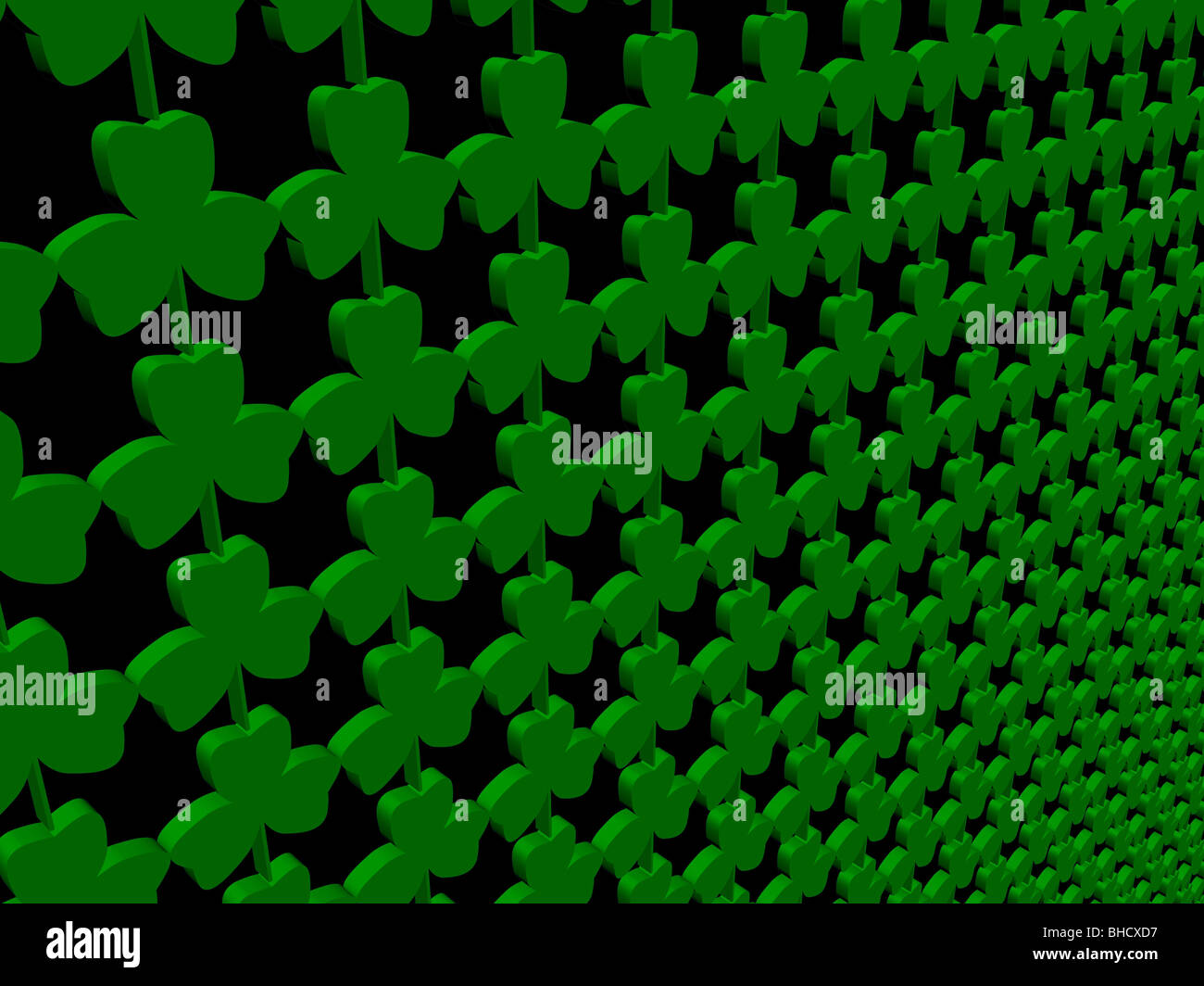 shamrock 3d render background Stock Photo - Alamy