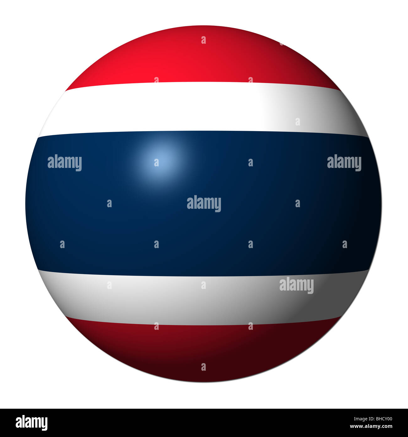 Illustration ball flag thailand Cut Out Stock Images & Pictures - Alamy