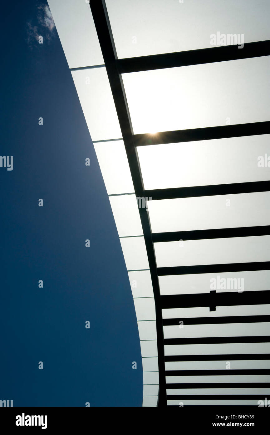 sun shade sail structure Stock Photo - Alamy