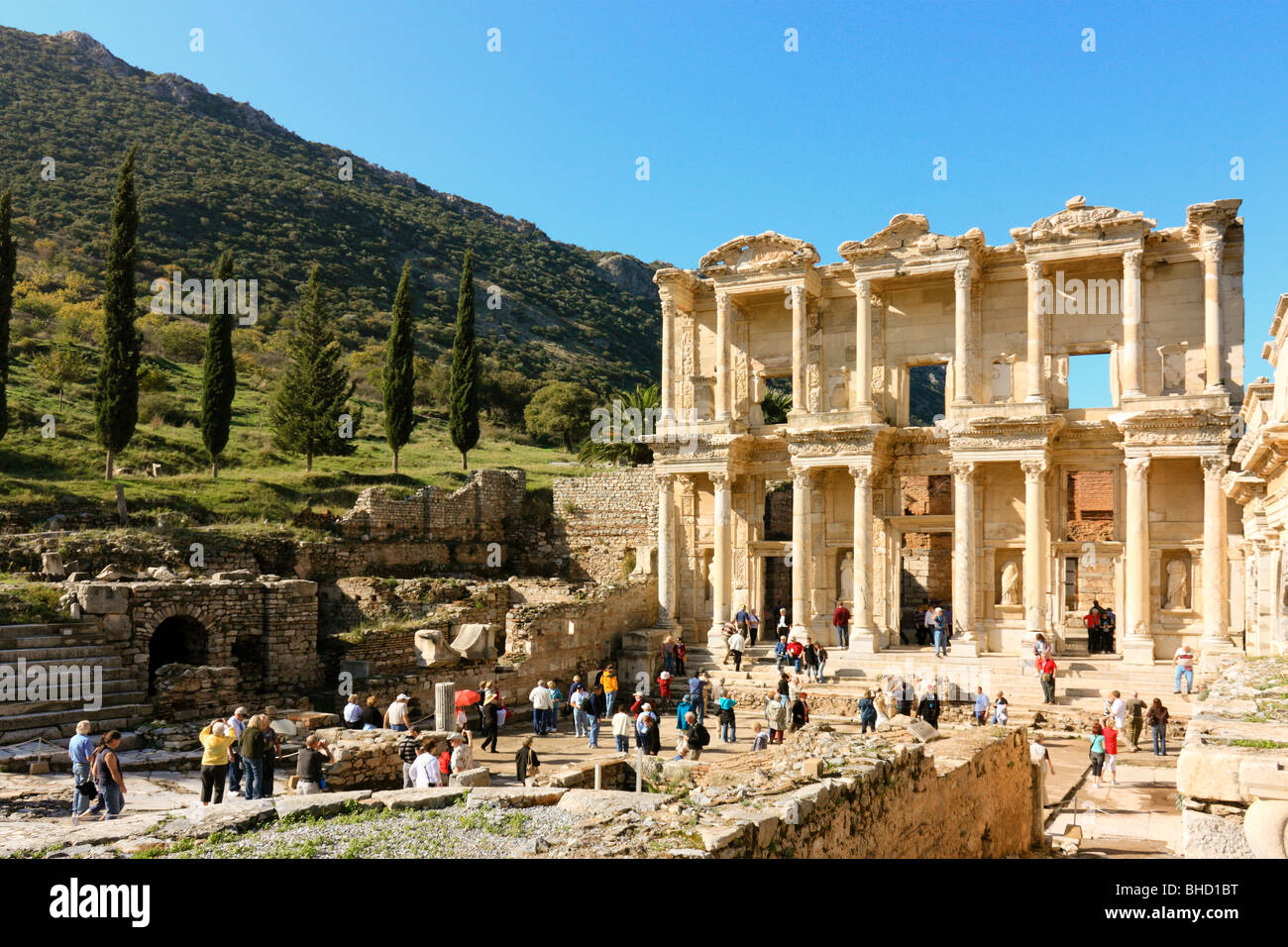 The Celsus Library in Ephesus Stock Photo - Alamy
