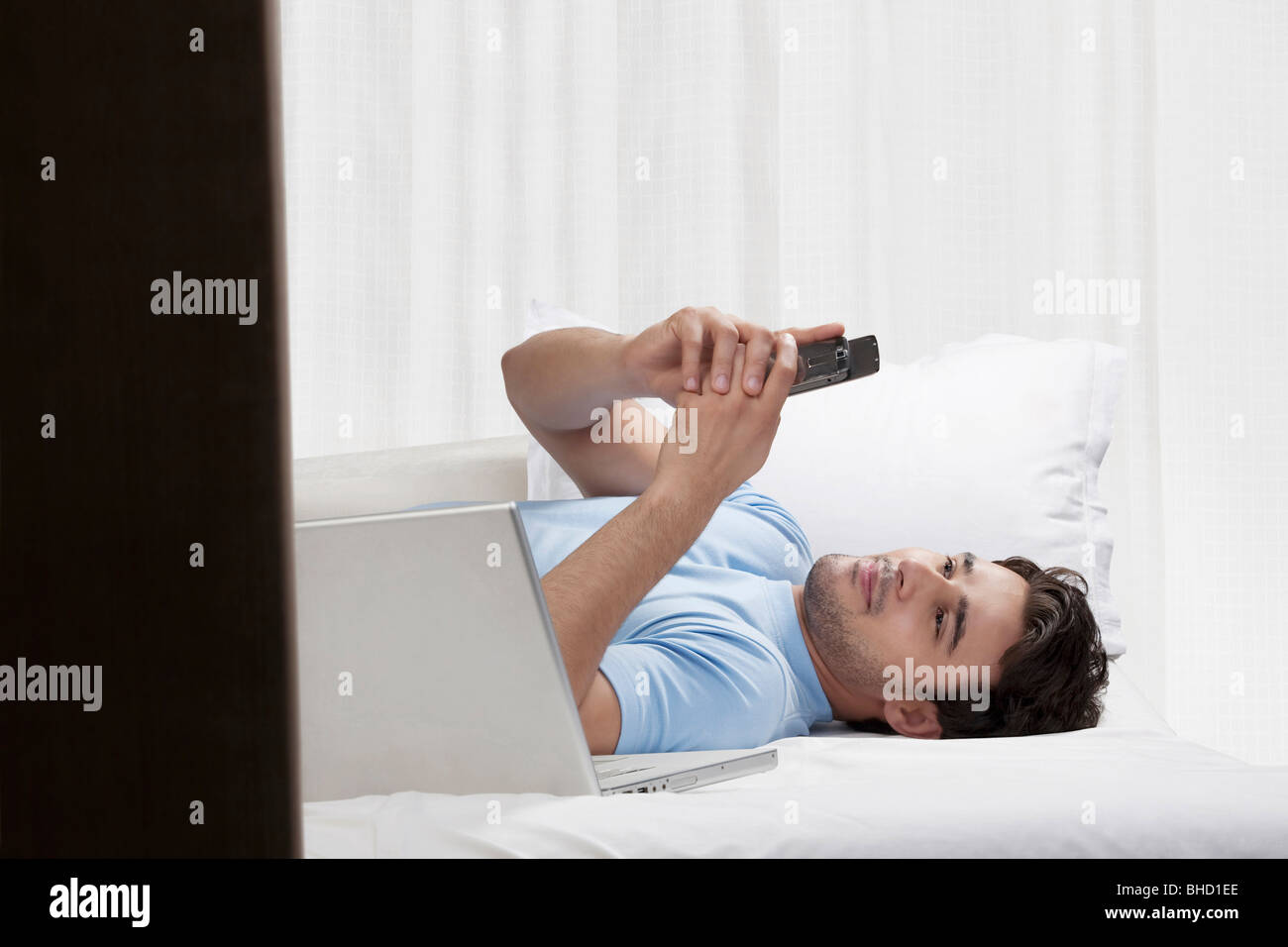 Man with a mobile phone Stock Photo - Alamy