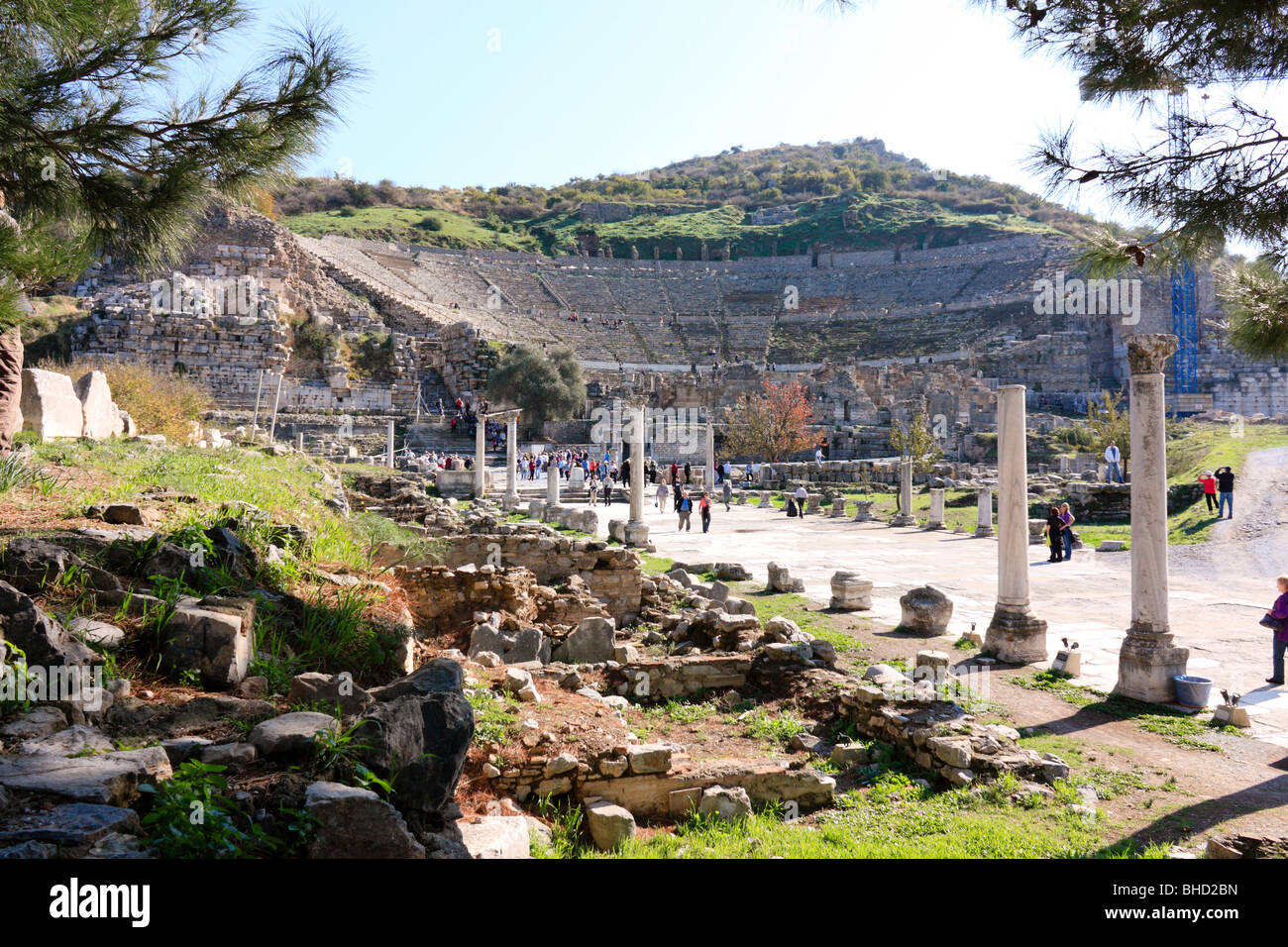 The grand Amphitheatre in Ephesus, Turkey Stock Photo - Alamy