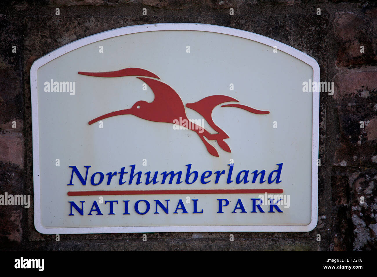 Northumberland National Park Boundary Sign North Northumberland Stock ...