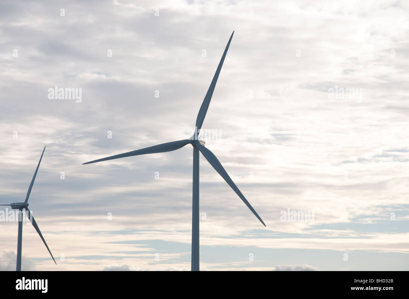 wind turbine from wind farm, generating energy efficient electricity ...