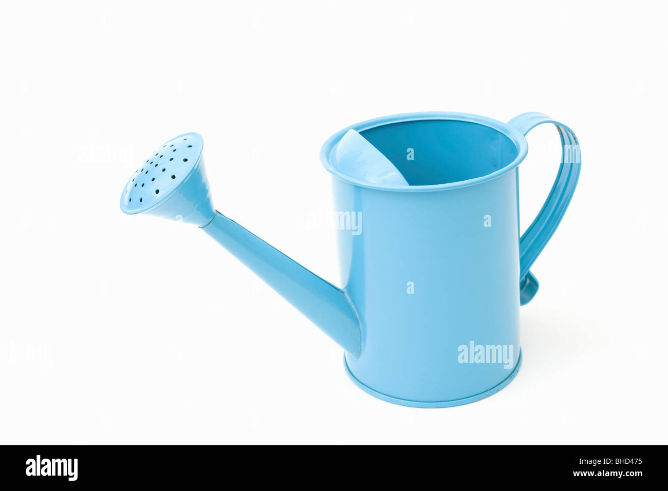Blue watering can Stock Photo - Alamy