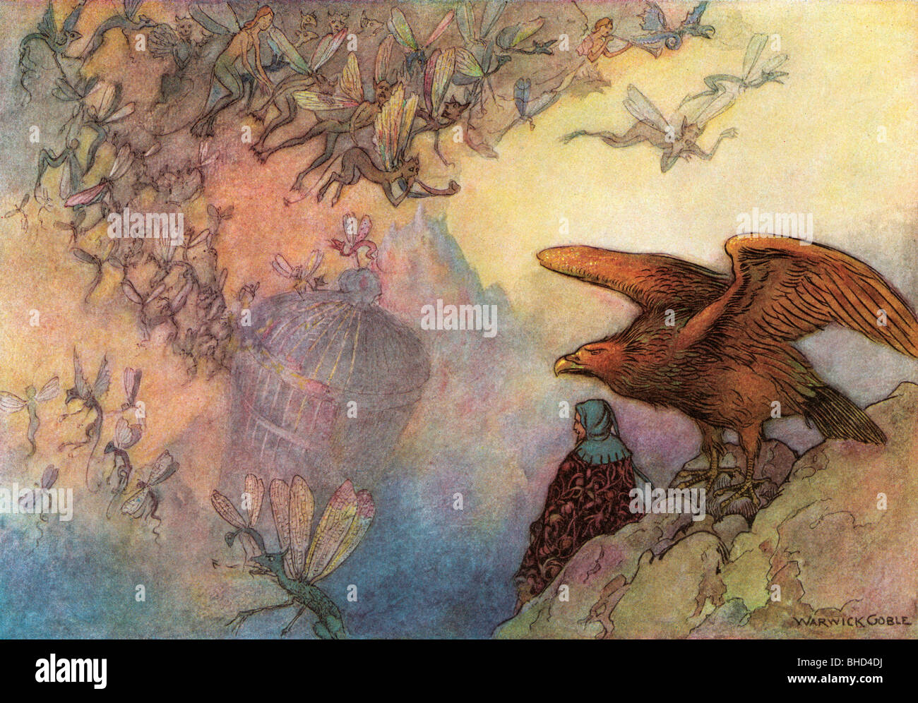 ‘There I could see winged wonders fly’, by Warwick Goble, from The ...