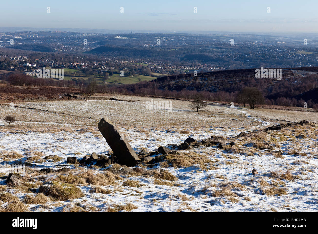 Looking from Totley Moor over Dore and Totley in Sheffield Stock Photo ...