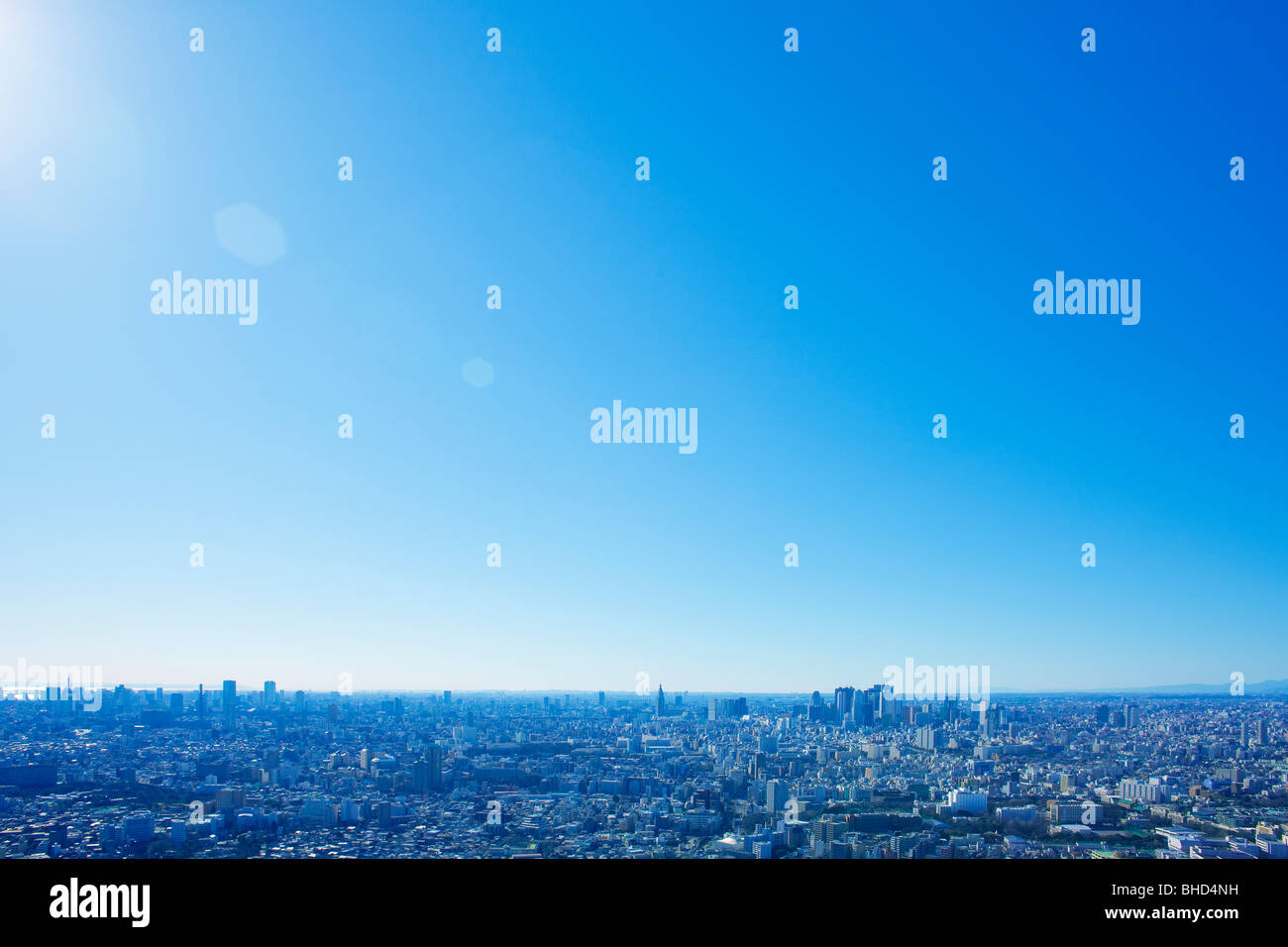 Cityscape and clear sky. Tokyo Prefecture, Japan Stock Photo - Alamy
