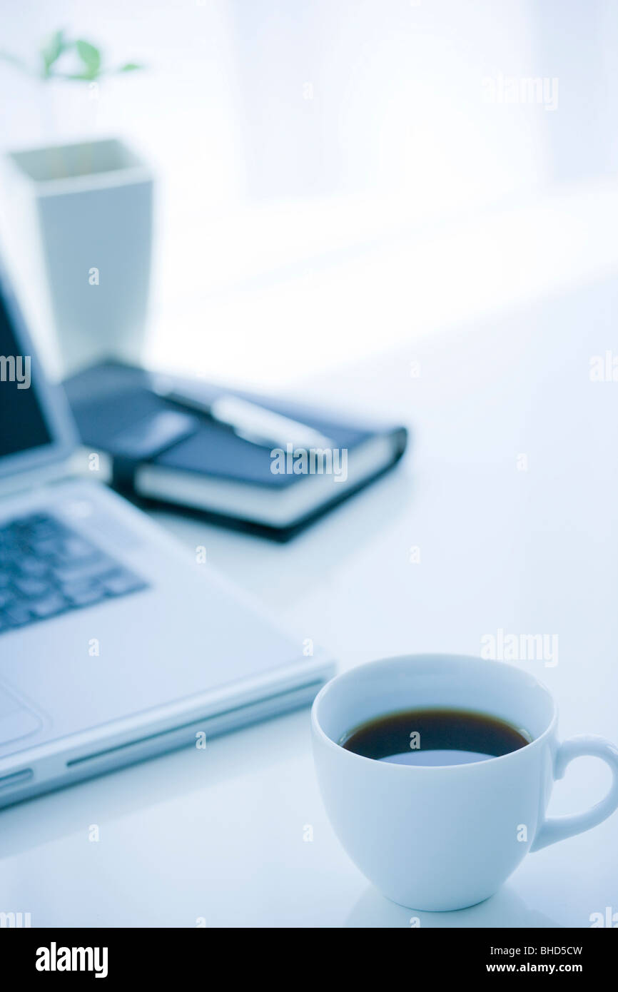 Coffee and laptop Stock Photo - Alamy