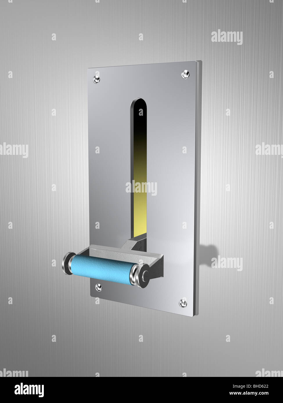 Blue lever on wall Stock Photo - Alamy