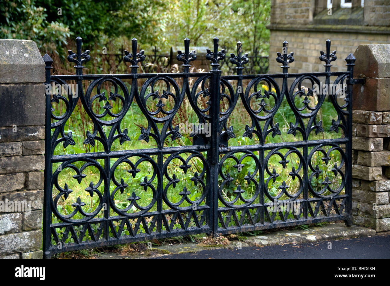 Wrought Iron Work and Wall Stock Photo - Alamy
