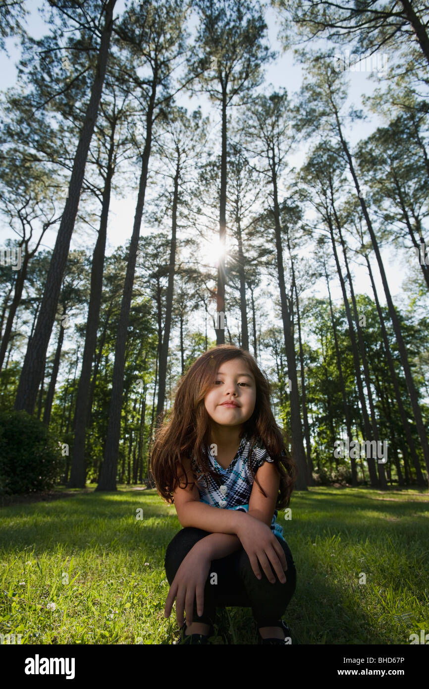 Full length squatting hi-res stock photography and images - Alamy