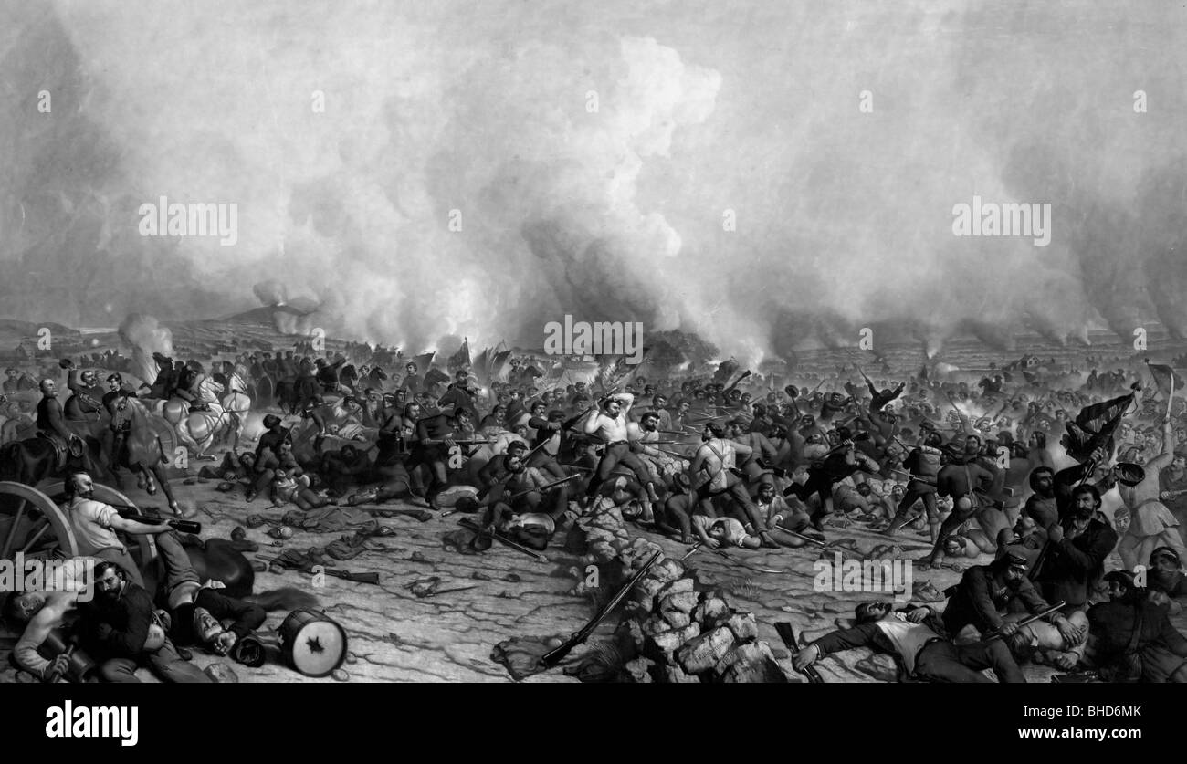 Battle of Gettysburg during the USA Civil War, July 1863 Stock Photo ...