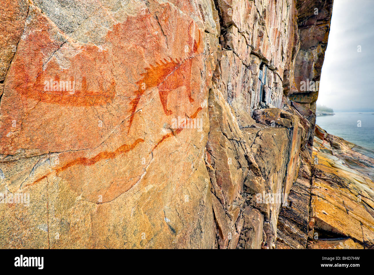 Pictographs rock nature painting hi-res stock photography and images ...