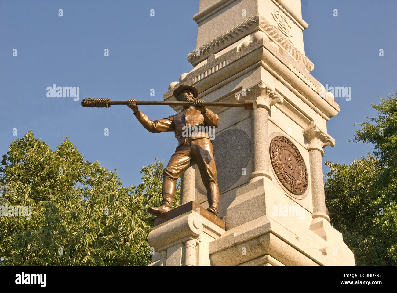 Detail from Confederate Monument on the grounds of the State Capitol in ...