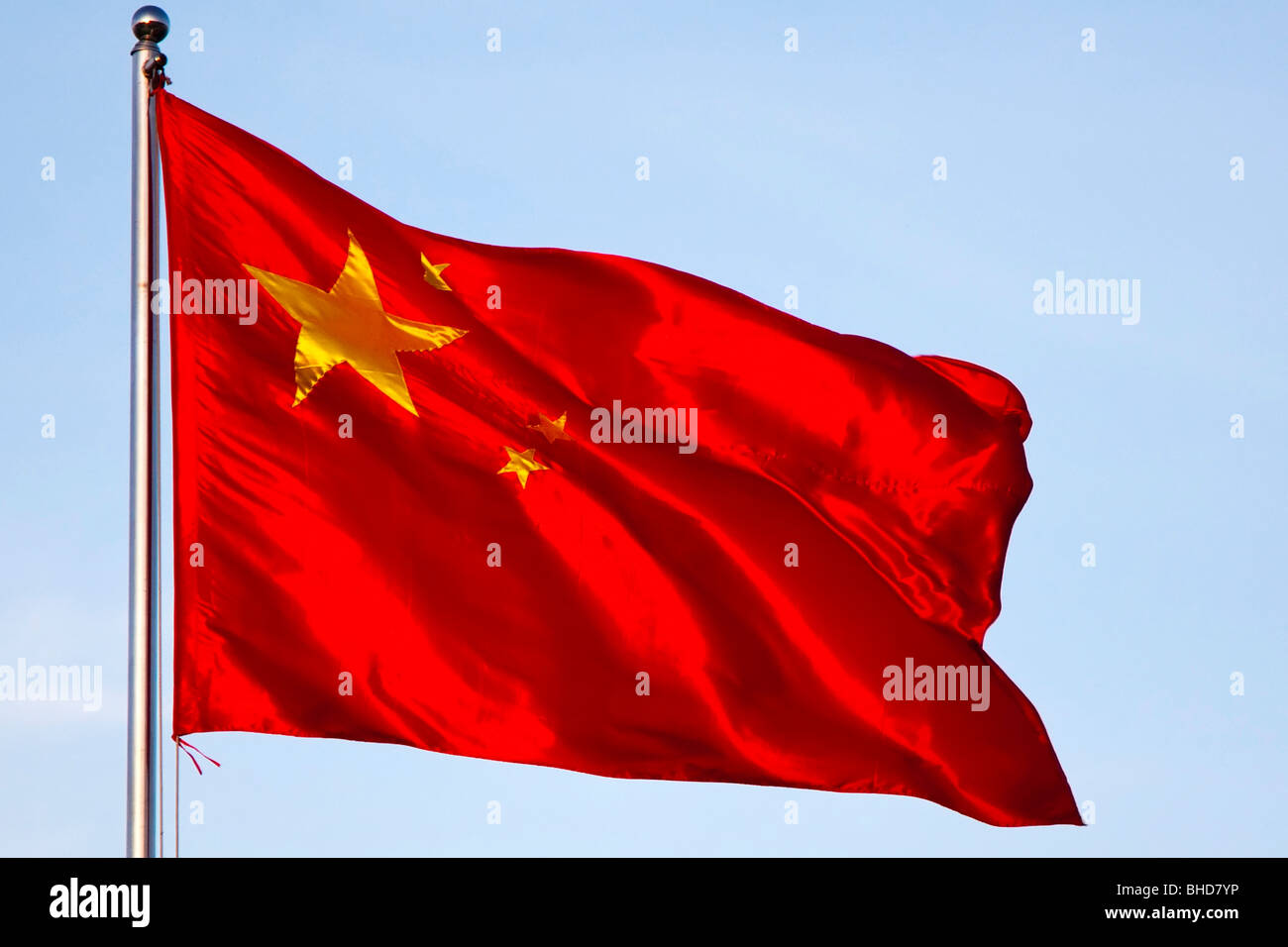 China flag flag pole hi-res stock photography and images - Alamy