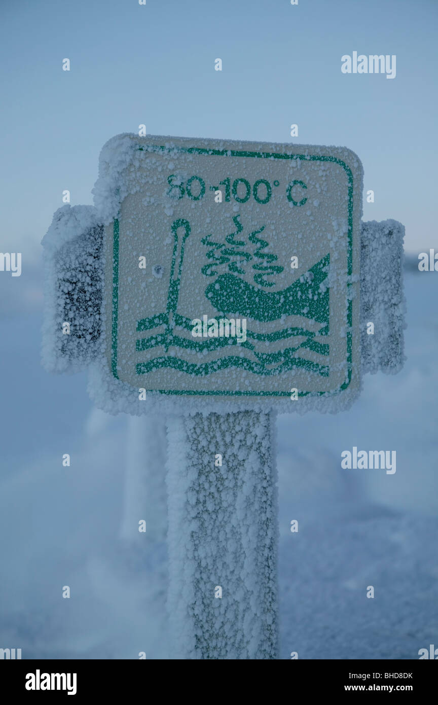 Iceland hot spring sign hi-res stock photography and images - Alamy