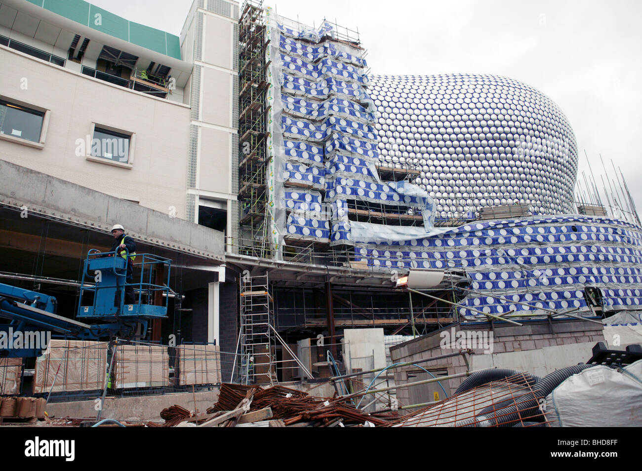 The Bullring in Birmingham UK pictured during it's construction in 2003 ...