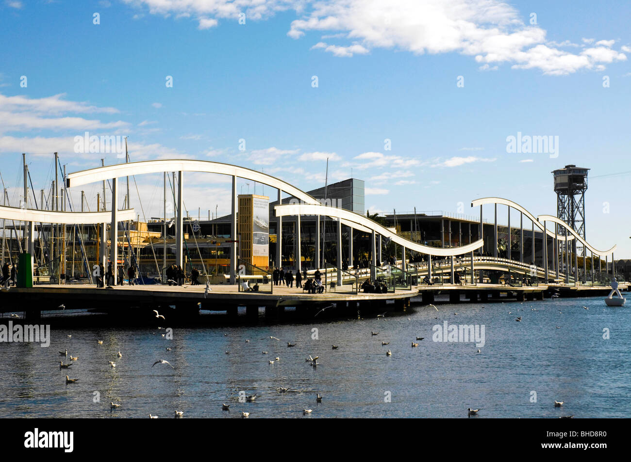 Pedestrian bridge barcelona hi-res stock photography and images - Alamy