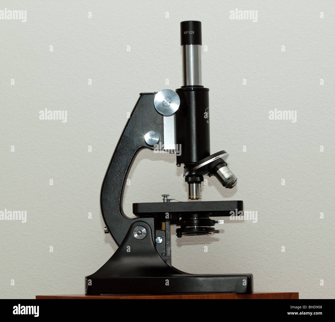 old black microscope Stock Photo - Alamy
