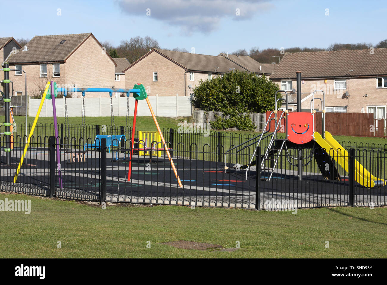 A children's play area on a U.K. housing estate Stock Photo - Alamy