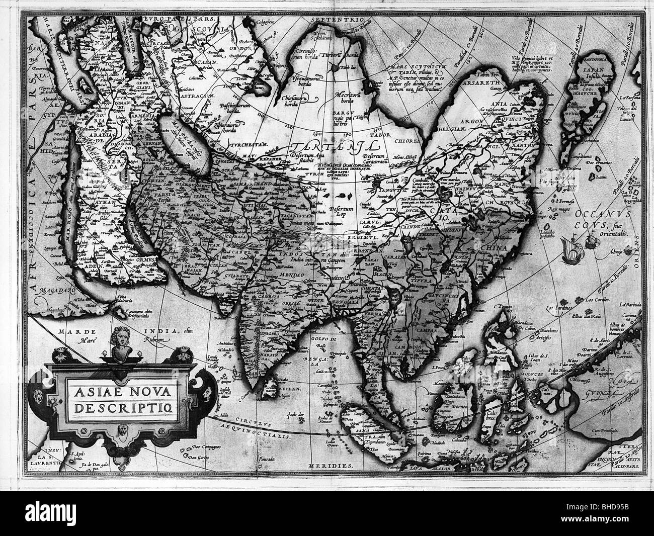 cartography, maps, Asia, Eurasia, copper engraving from "Theatrum Orbis ...