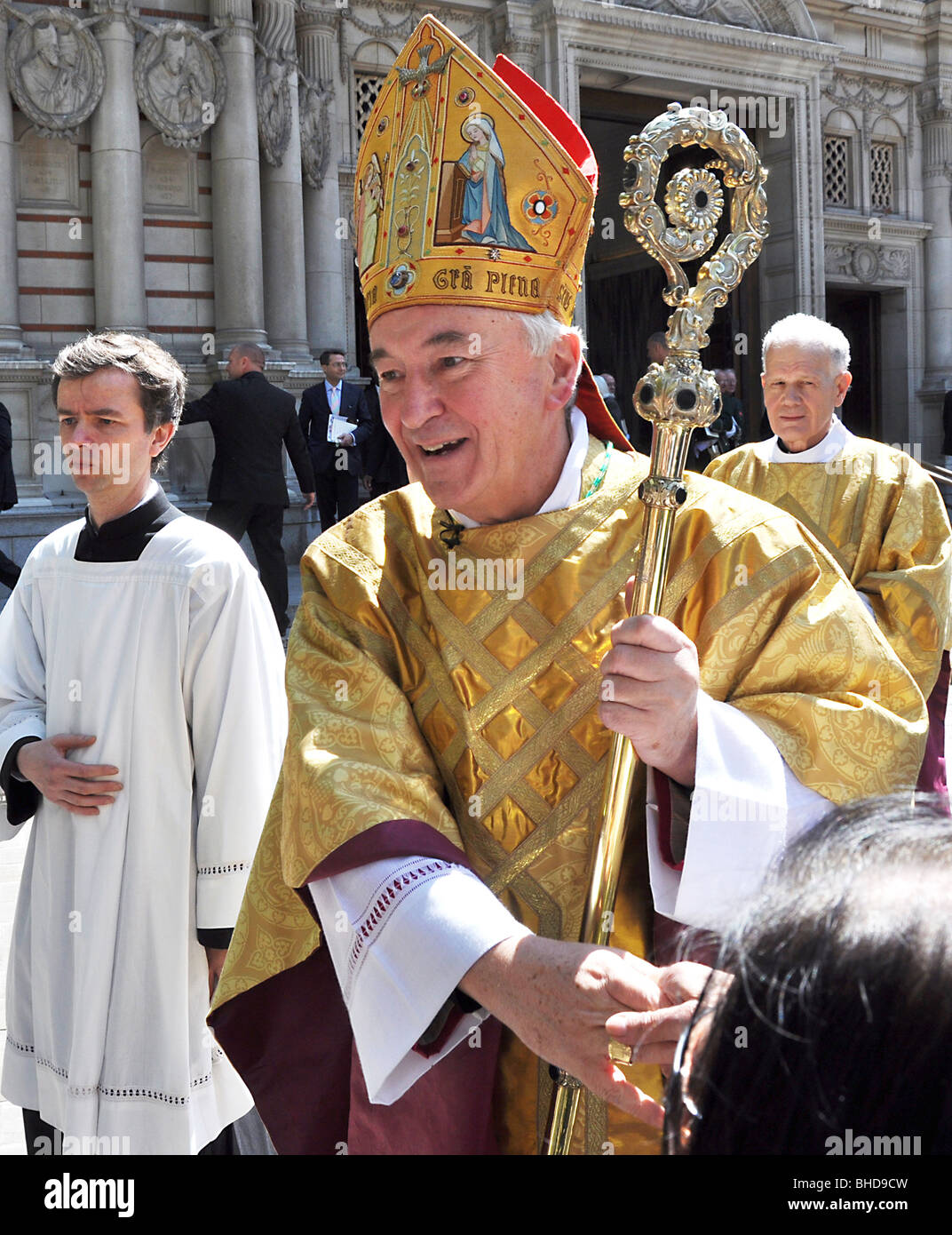 Vincent Nichols-Roman Catholic Archbishop of Westminster with miter and ...