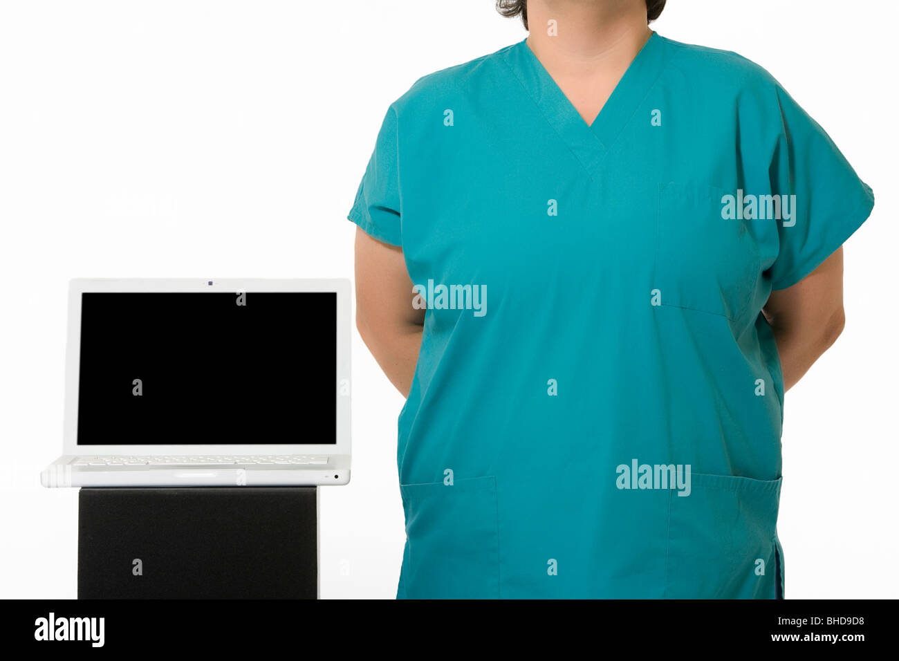 Nurse computer behind screen hi-res stock photography and images - Alamy