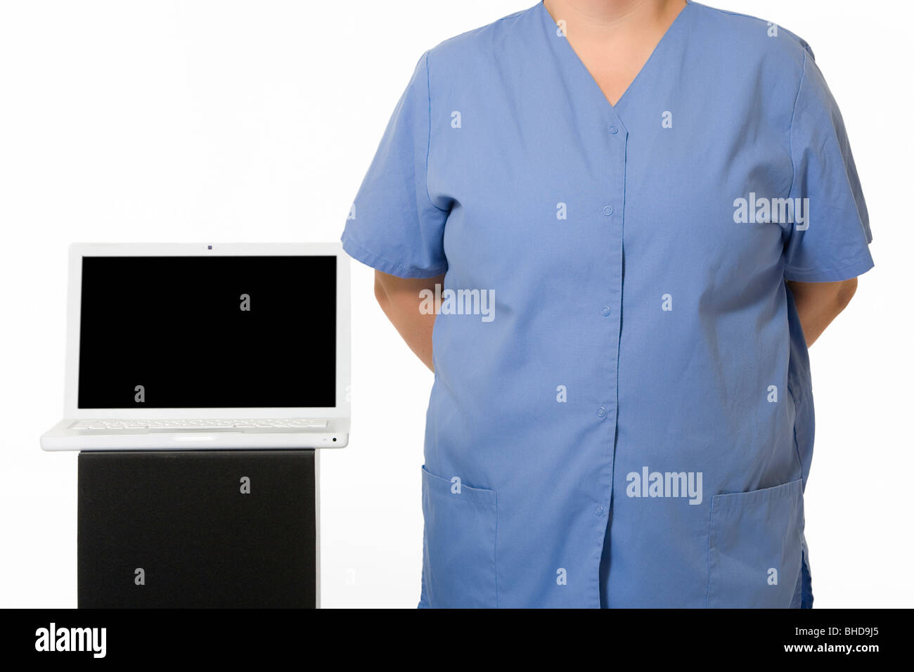 Nurse computer behind screen hi-res stock photography and images - Alamy