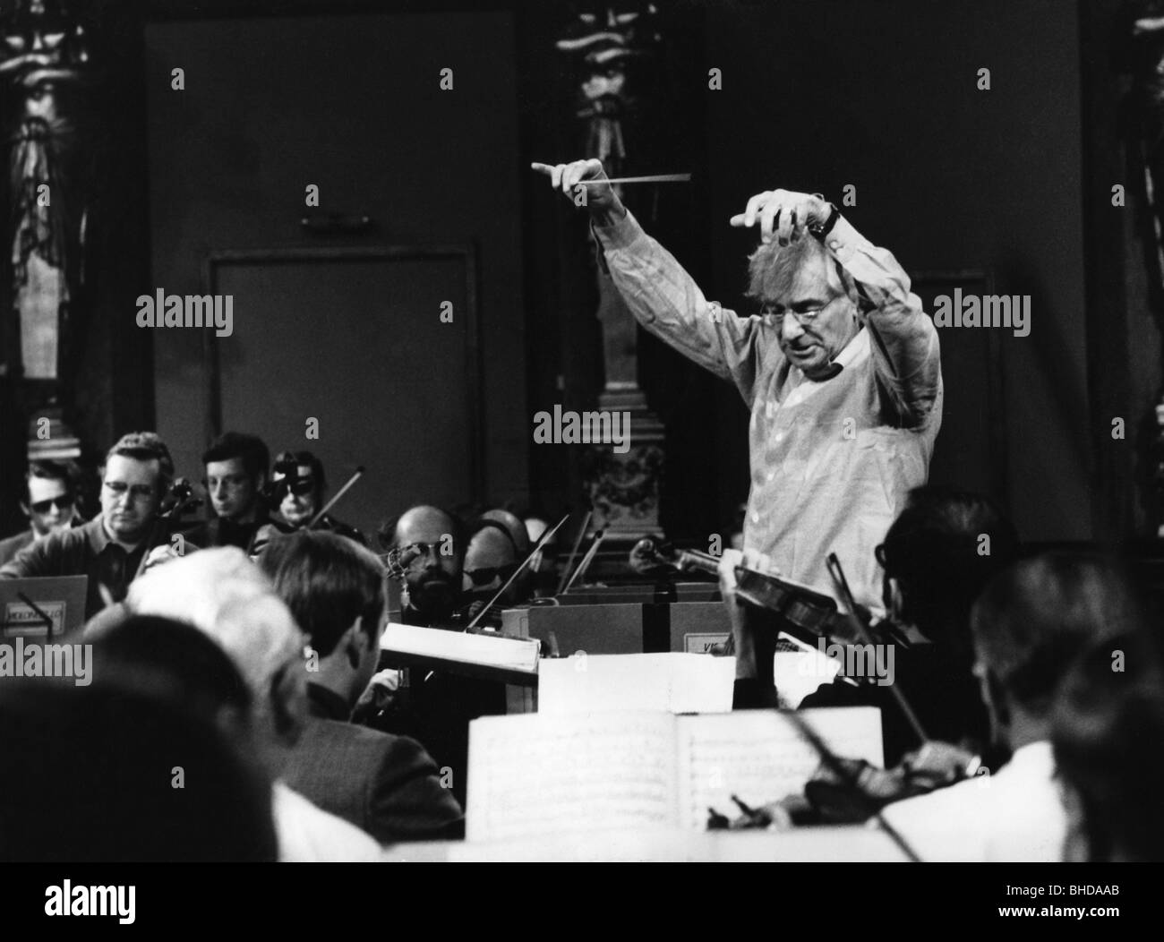 Leonard Bernstein Conducting High Resolution Stock Photography and ...